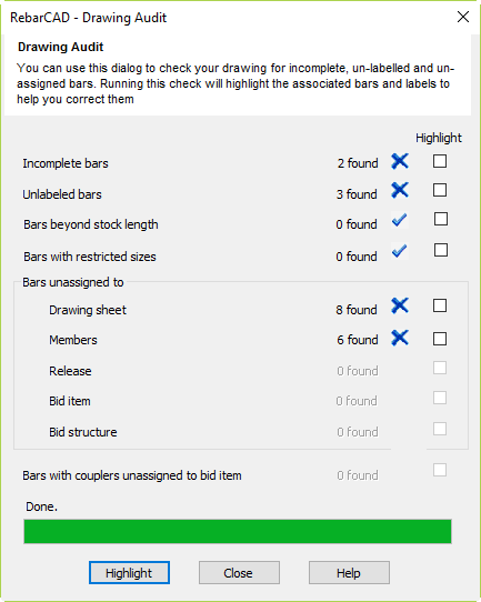 RebarCAD Drawing Audit Command - CADS India